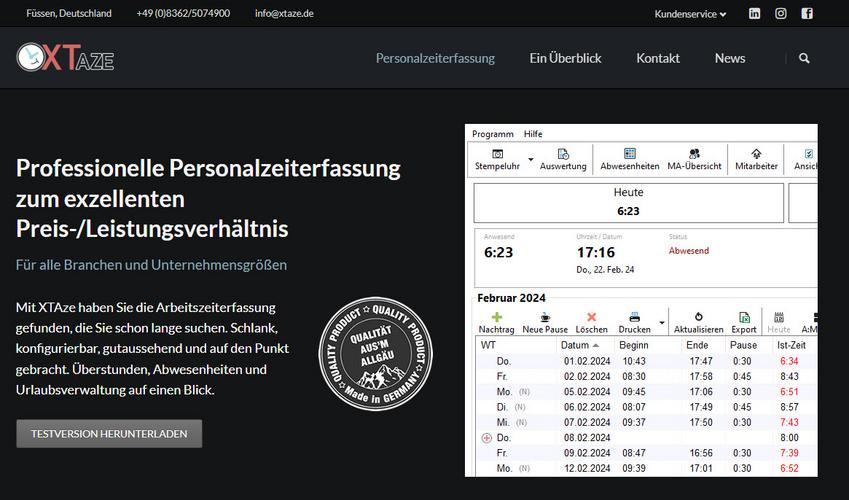 Die größten Herausforderungen bei der Zeiterfassung, Xpert-Timer Software, Story - PresseBox
