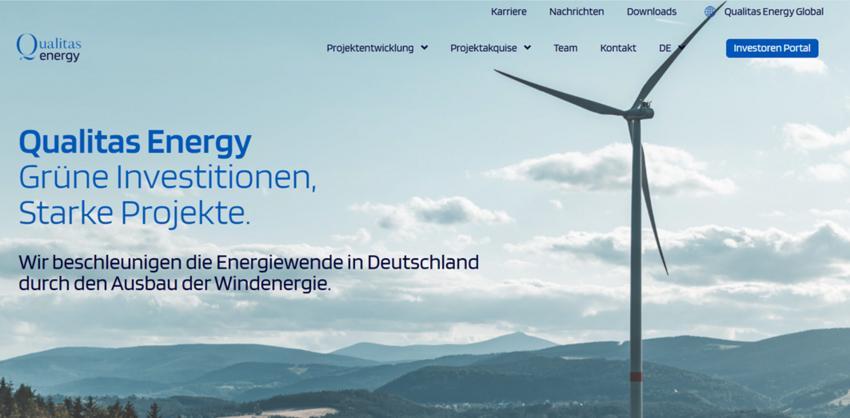 Qualitas Energy erwirbt 51 MW Windenergie-Pipeline, Qualitas Energy Deutschland GmbH, Story ...