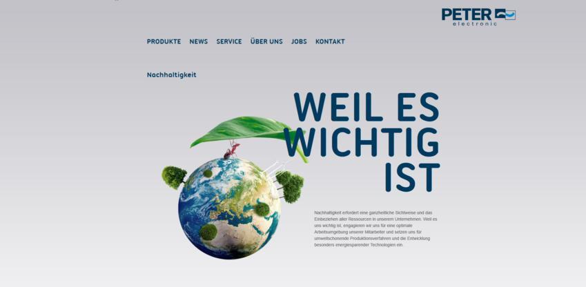 PETER electronic – Nachhaltigkeit als Strategie seit 1976, PETER ...