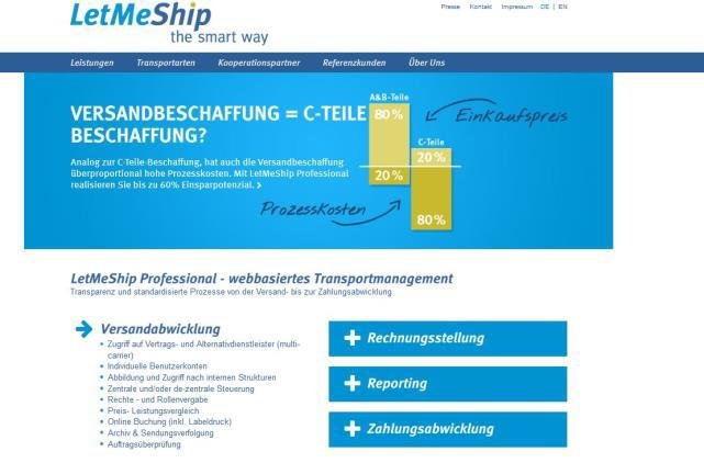 LetMeShip Professional präsentiert eigene Webseite, LetMeShip ITA ...