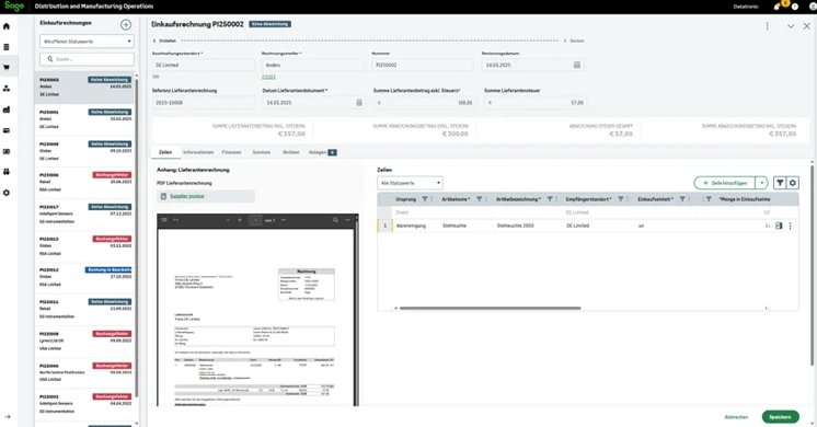 Sage Operations automatisiert den Rechnungseingang – schnell, präzise ...
