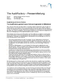 The AuditFactory GmbH & Co. KG, Newsroom: Info - PresseBox